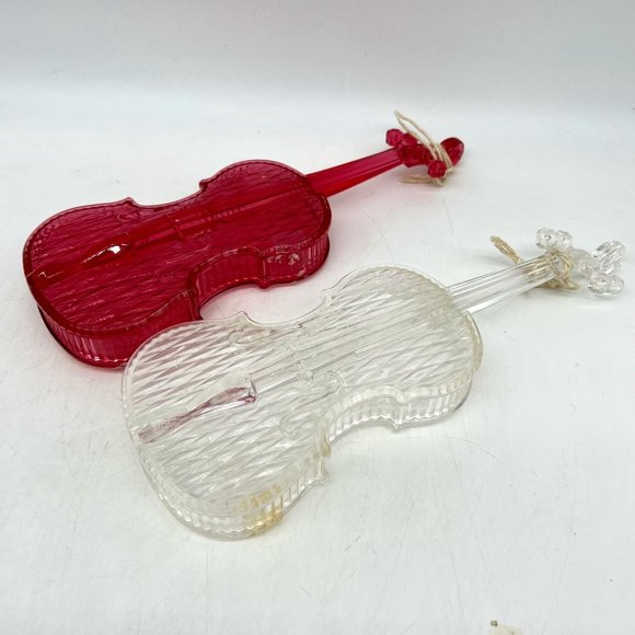 Accents | 2 Mcm 6s Vintage Candy Keepsake Violin Acrylic Trinket Box ...